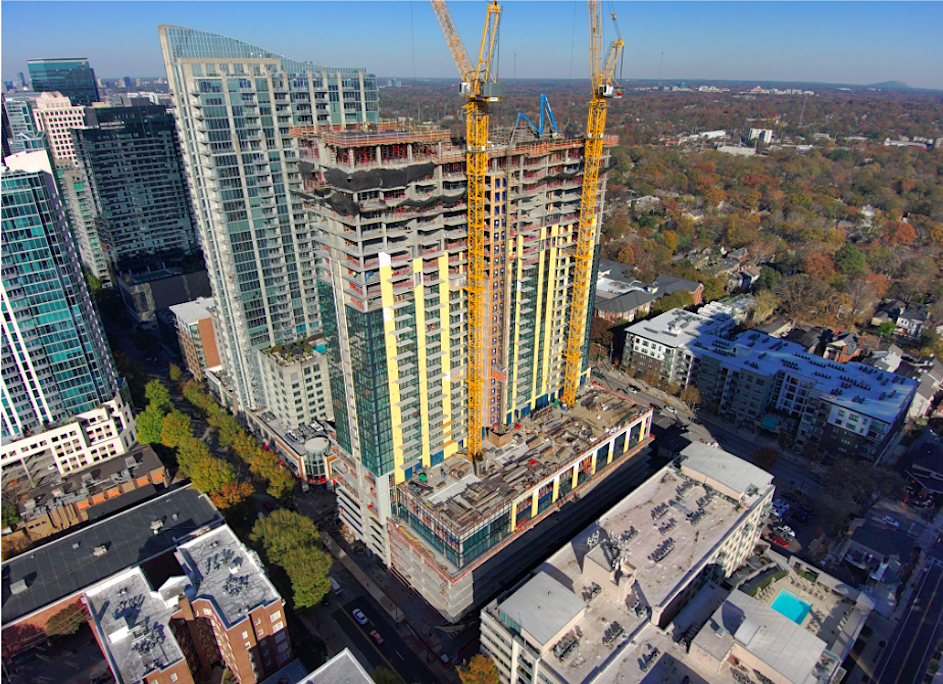 Photos: Society Atlanta tower has topped out over Midtown | Urbanize Atlanta